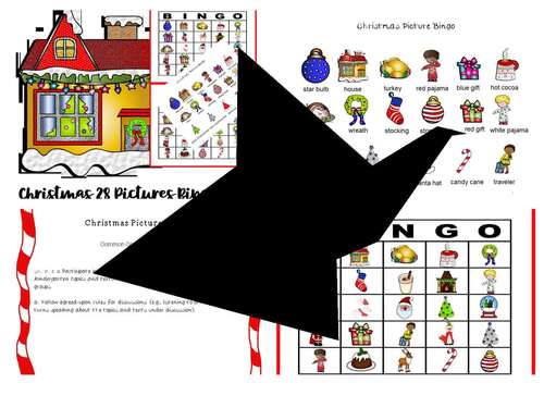 Christmas 28 Picture Word Bingo Game No Prep by The Tools to Teach LLC