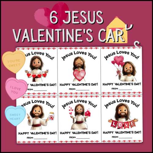 Christian Valentine Cards for Kids | Jesus Loves You Valentines | God ...