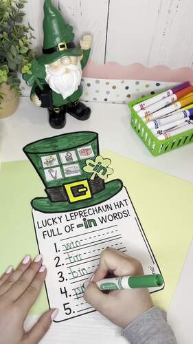 Short I Word Family Craft | CVC Leprechaun Hat Phonics Activity | March ...