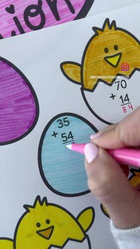 Easter Math | Spring Addition Craft Activity | Easter Addition Bulletin ...