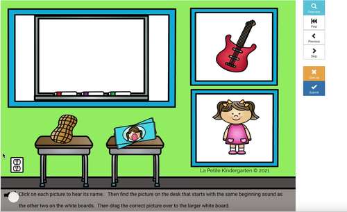 Back to School Alliteration 2 BOOM Cards by La Petite Kindergarten