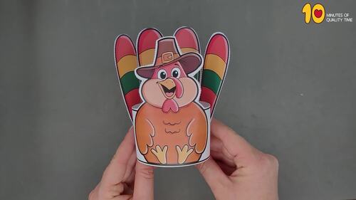 3D Printable Turkey Craft by 10 Minutes of Quality Time | TPT