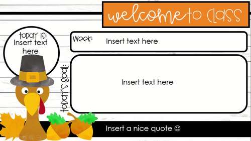 Thanksgiving Slides Morning/Daily Work by Andrea Mendez | TPT
