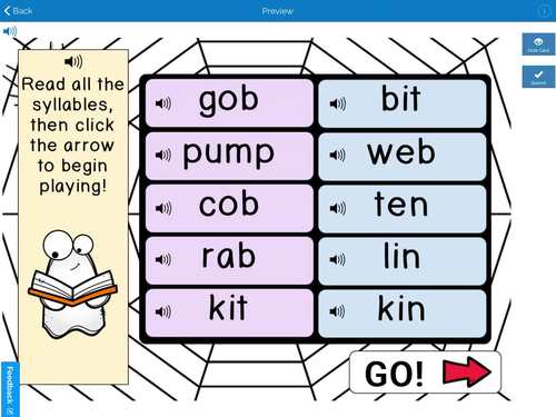 Fall Syllables Worksheets Boom Cards BUNDLE Orton Gillingham 2 Syllable ...
