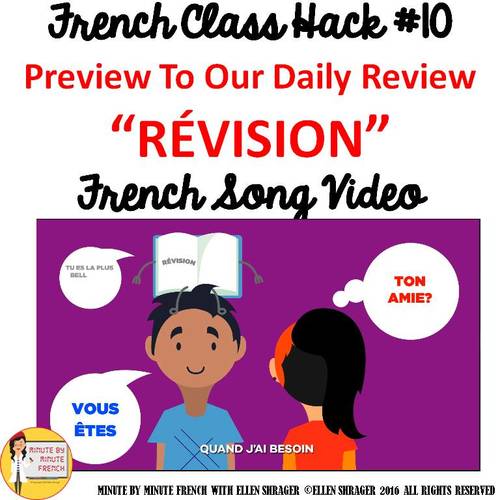 10 French Class Transition Video "Review" for CI TCI TPRS and 90% TL