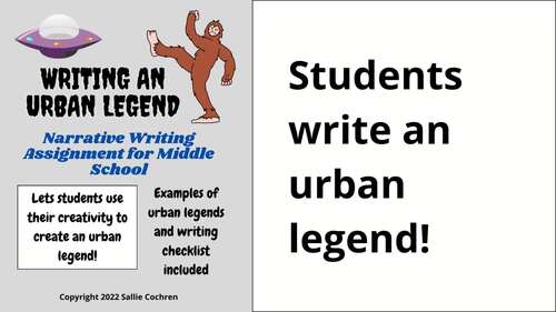 Writing an Urban Legend (Narrative Writing Assignment for Middle School)