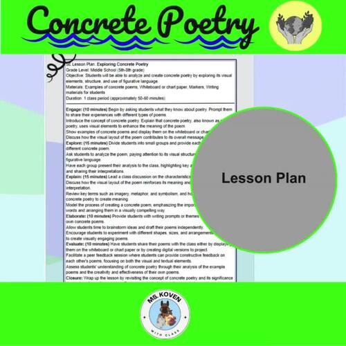 Engaging Concrete Poetry Lesson: Student Paced, Interactive | TPT