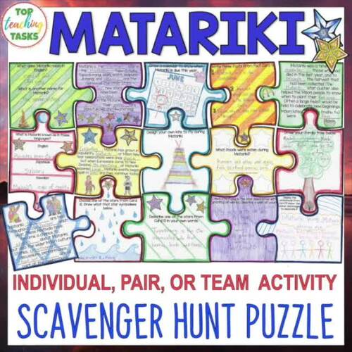 Matariki Activity Scavenger Hunt Puzzle by Top Teaching Tasks | TPT