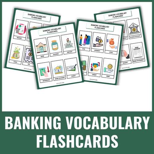 Banking Vocabulary Flashcards | Financial Education Flashcards | TPT