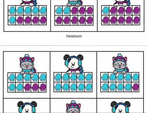 Kindergarten, 1st Grade Making Ten Addition Practice *Winter Pets*