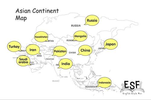 Asia Continent facts study with fun 3D pop up activities by Mr Es ...