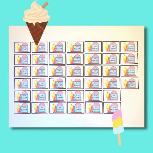 Ice Cream Matching Game Cards for Memory by More Than Just Reading