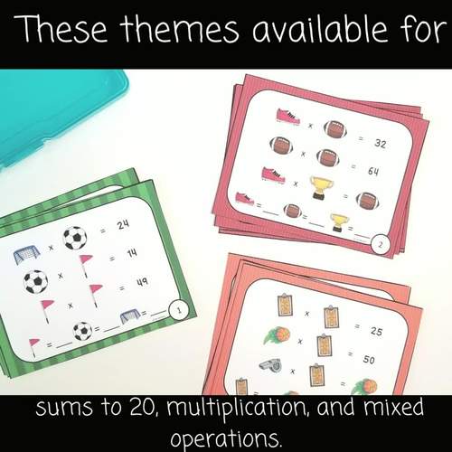 Sports Math Logic Puzzle Task Cards Multiplication Enrichment Activity ...