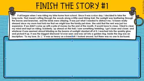 4th and 5th Grade Writing Center - Finish the Story with Google Slides ...