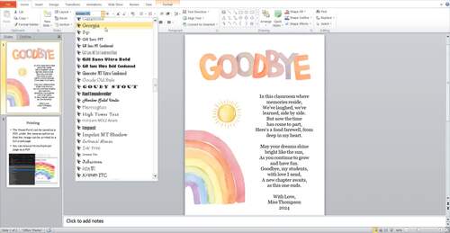 Editable End of Year Poem | Goodbye Print for Students | End of School ...