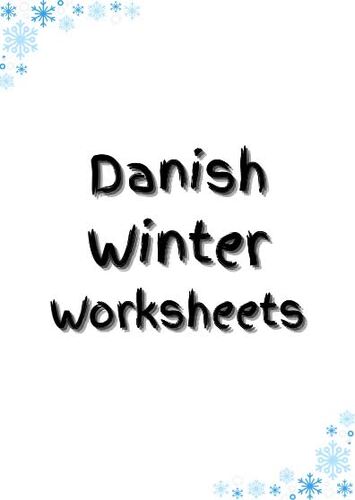 Danish Winter Worksheets Activity by Worksheet Whisperer | TPT