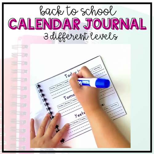 Morning Meeting: Interactive Calendar Journal-Special Education | TPT