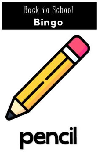 Back to School Bingo- Virtual or Traditional- ESL Classroom Vocabulary