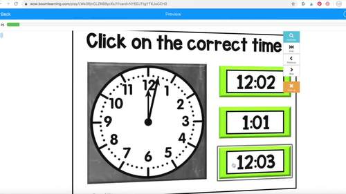 Telling Time to the Minute Set #1 - Boom Cards™ - For Distance Learning