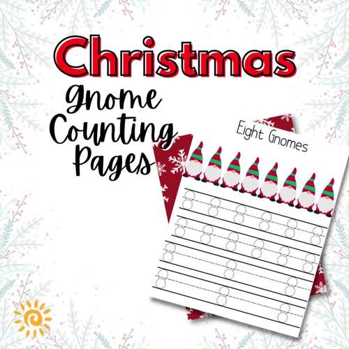 Christmas Gnome Counting by Seasonal Homeschooling | TPT
