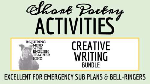 Quick Poetry Activities for High School Creative Writing (Printable Bundle)