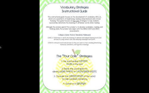 Middle School Reading Comprehension Strategies | Vocabulary Strategies