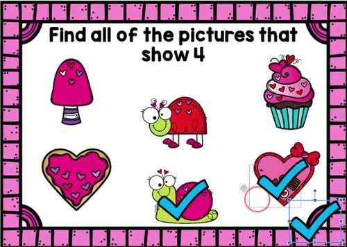 Number Sense Valentines Day Counting Activity Google Classroom | TPT