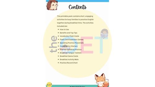 Breakfast Talk Time - Speaking Practice for ESL Learners by Learn with ...