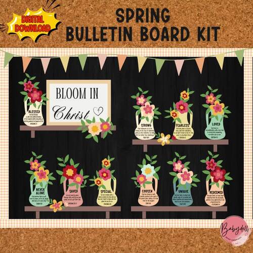 Spring Bulletin Board Christian Classroom Decor March Classroom Decor