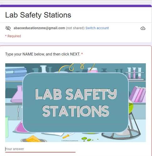 Lab Safety Stations Digital and Print Activity by Abaco Education Zone