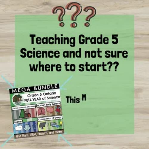 MEGA BUNDLE: Grade 5 Ontario Science Full Units by Teacher Resource Cabin