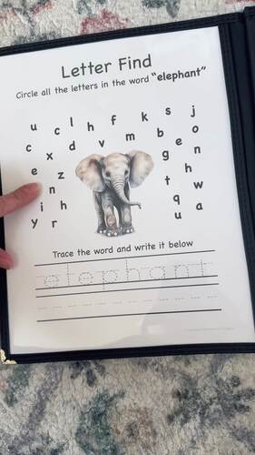 Animal Word Tracing & Writing Pages by Isabella's Homeschool Designs