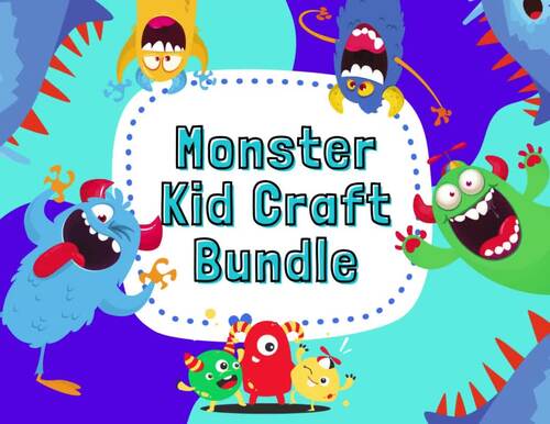 Monster Craft Bundle | Halloween Kids Activities Printable | Finger ...