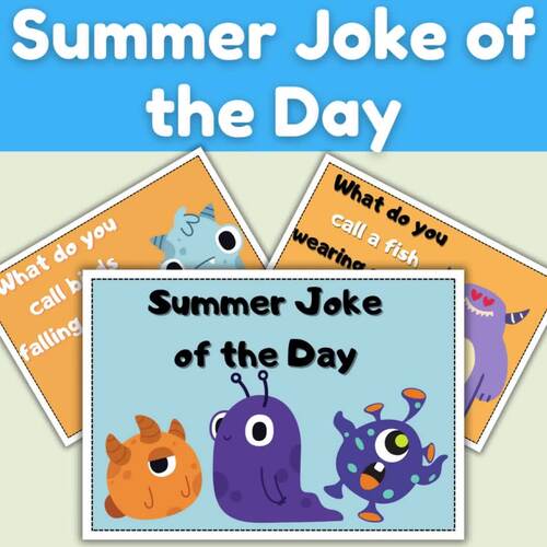 Summer Joke of the Day - Morning Meeting card by Little Minds Books