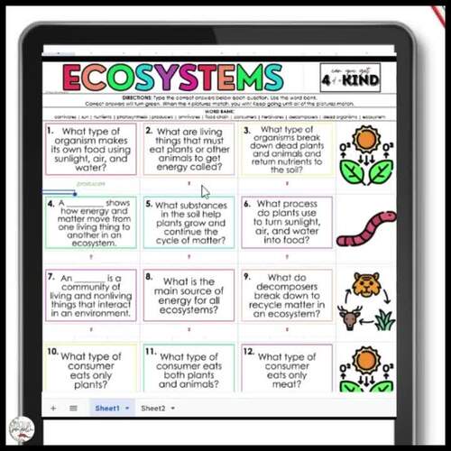 Movement of Matter in Ecosystems Activity - 5th NGSS Science Digital Game