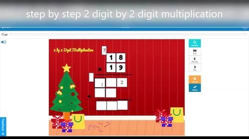 2 Digit by 2 Digit Multiplication Boom Cards Christmas Theme by ...