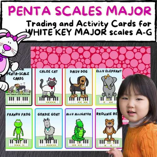 PIANO Penta Scale BUNDLE - INCLUDES Major and Minor, Cards and Worksheets