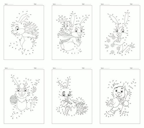 Easter Dot-to-Dot Activity Pages for Kids - 35 Cute Spring Printables