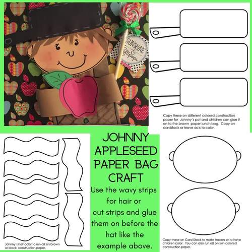 Johnny Appleseed Apple Activities, Craft, Math & Literacy #fall23deals