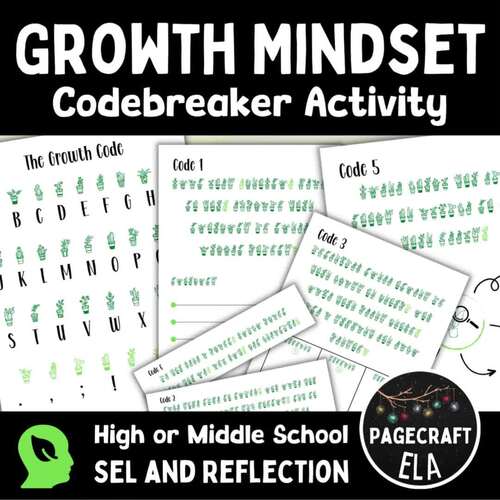 Growth Mindset Codebreaker Cryptogram Activity for SEL and Reflection