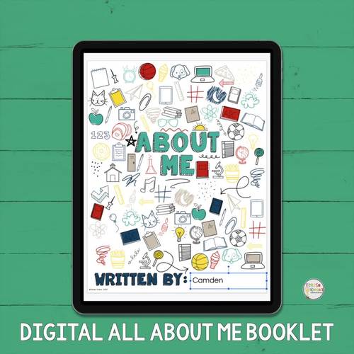 Back to School All About Me Booklet Digital & Print First Day of School