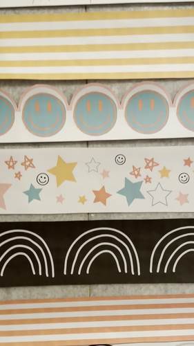 Retro Modern Bulletin Board Borders by Mrs Austins Designs | TPT