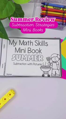 Subtraction to 10 Strategies Mini Books Kindergarten Summer Review