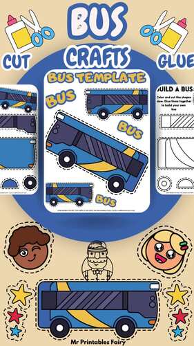 Bus Craft | Vehicles and Transportation Crafts Theme Activities ...