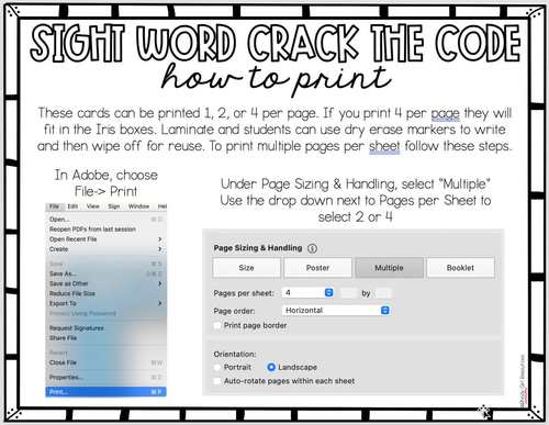 Sight Words Practice - Crack the Code (Pre-Primer Words) | TPT
