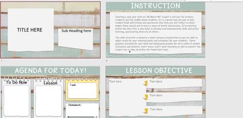 All About Me PowerPoint Template 1, Teacher Lesson Planner, Student ...