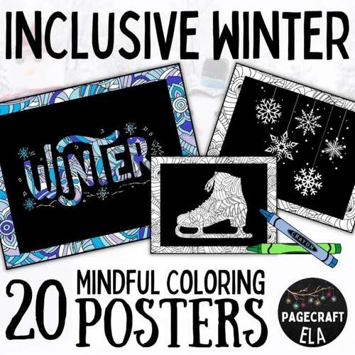 Winter Mindful Coloring Posters | Classroom Decor | Social Emotional ...