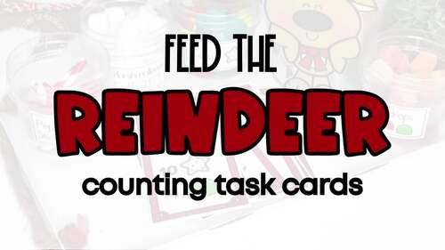 Christmas Reindeer Counting Activity by Beyond the Playroom | TPT