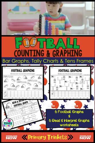 Graphing Worksheets: Football by Primary Trinkets | TPT