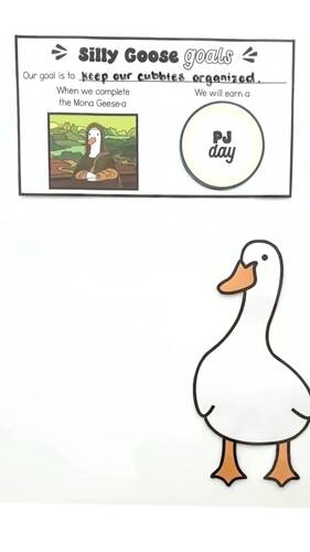 Silly Goose Whole Class Goal Setting Tracker - Back to School Reward System